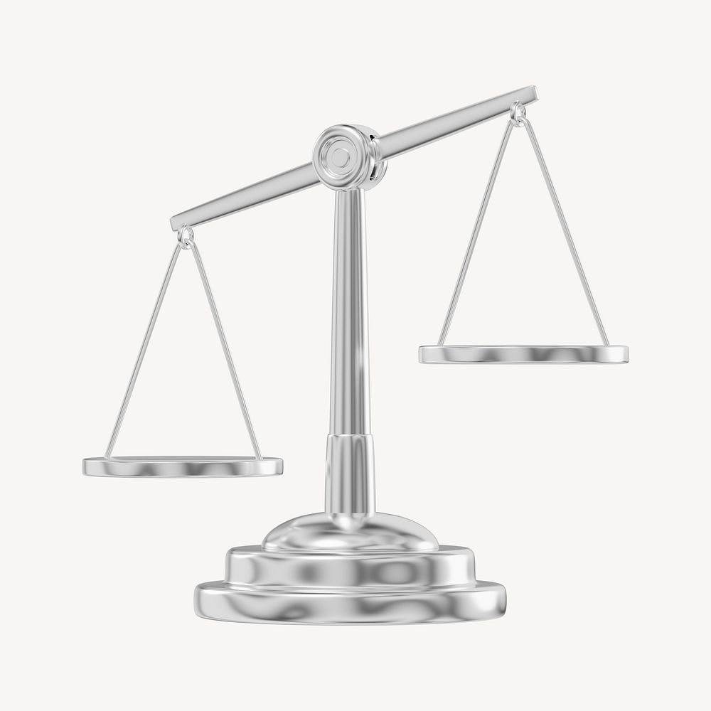 Silver justice scale, 3D law | Free Photo - rawpixel
