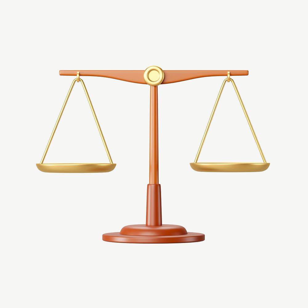 Scale Justice, 3D law collage | Premium PSD - rawpixel