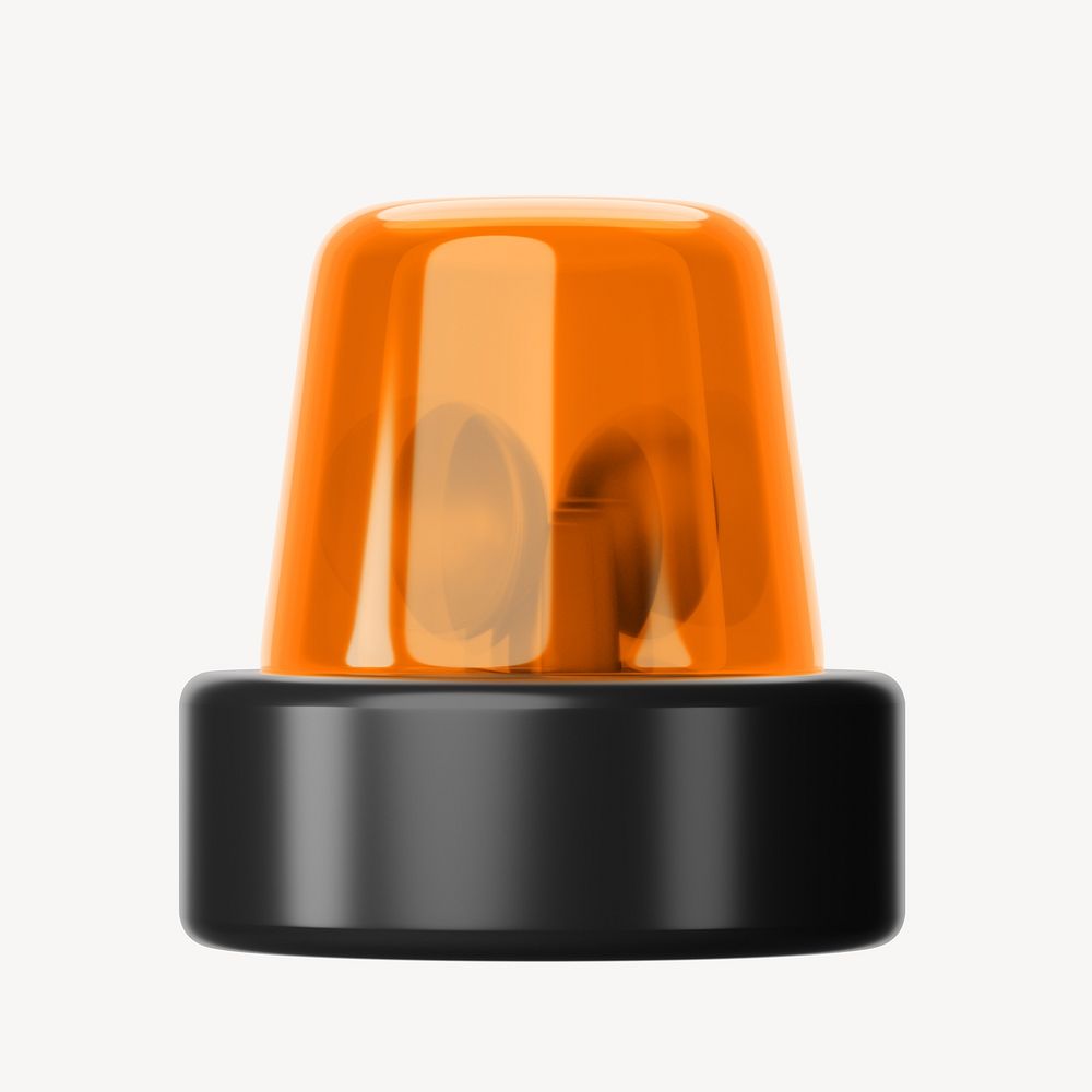 Orange siren light, 3D illustration | Premium Photo - rawpixel