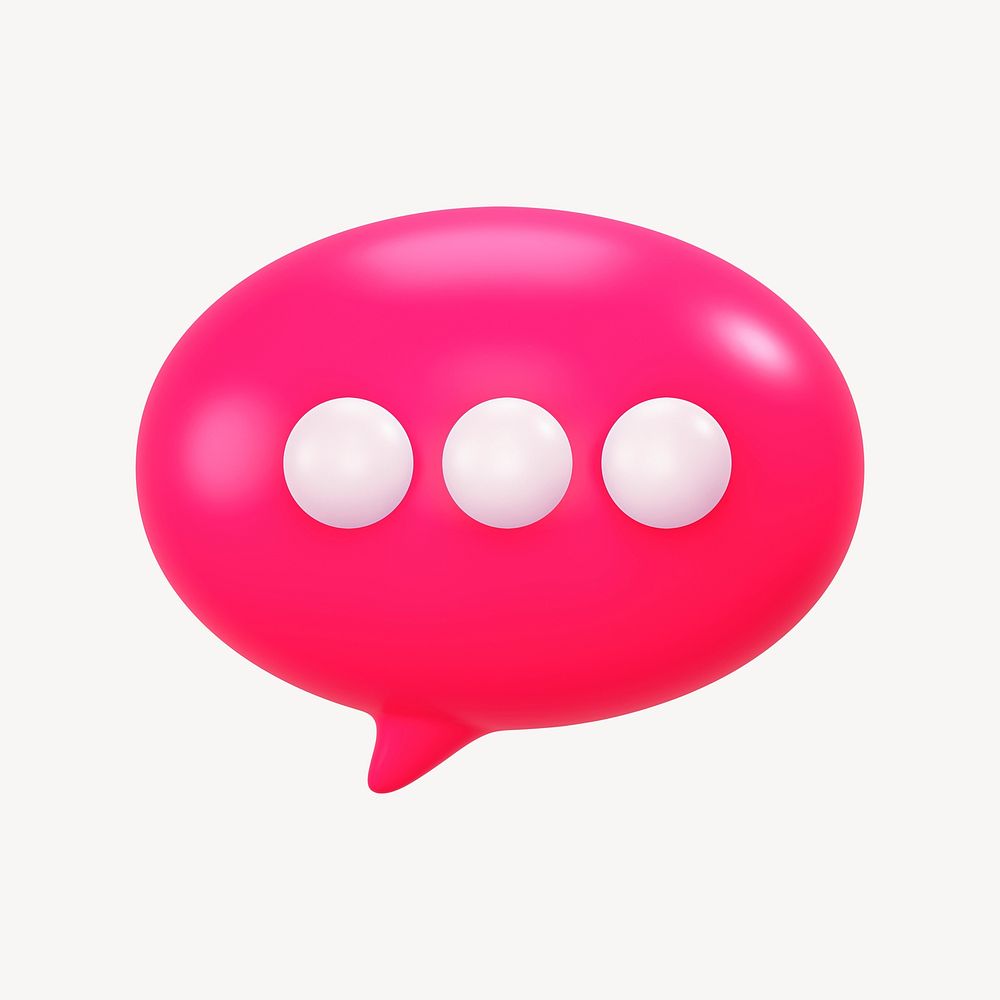 Typing speech bubble, 3D collage | Premium PSD - rawpixel