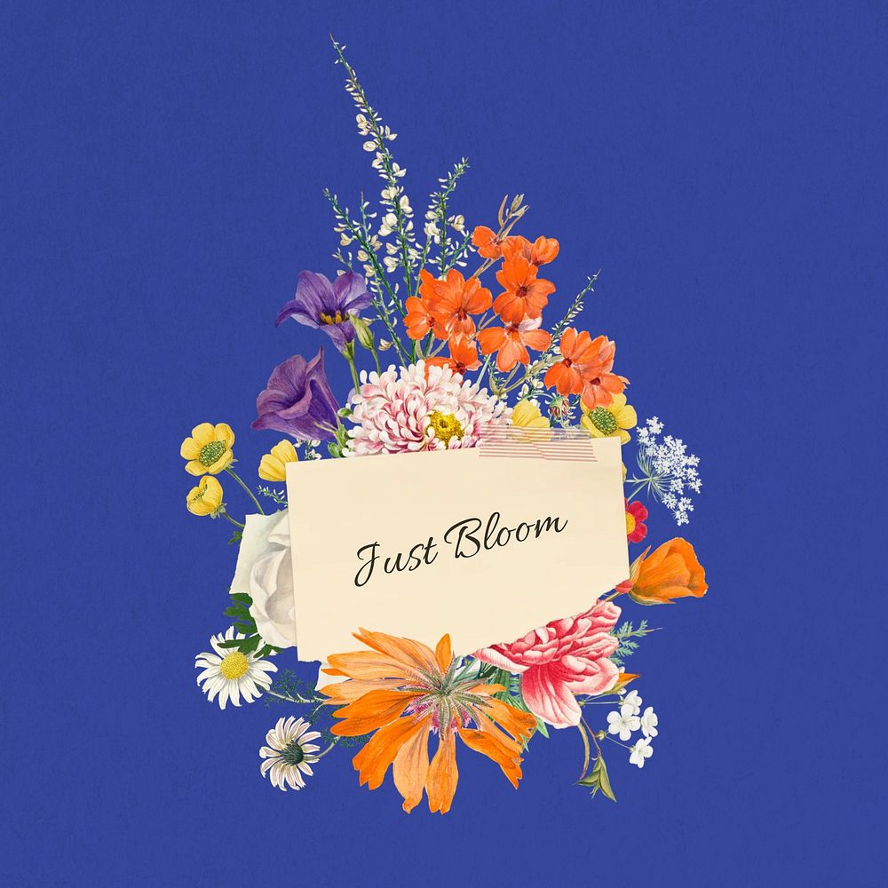 Just bloom word, aesthetic flower | Premium Photo - rawpixel
