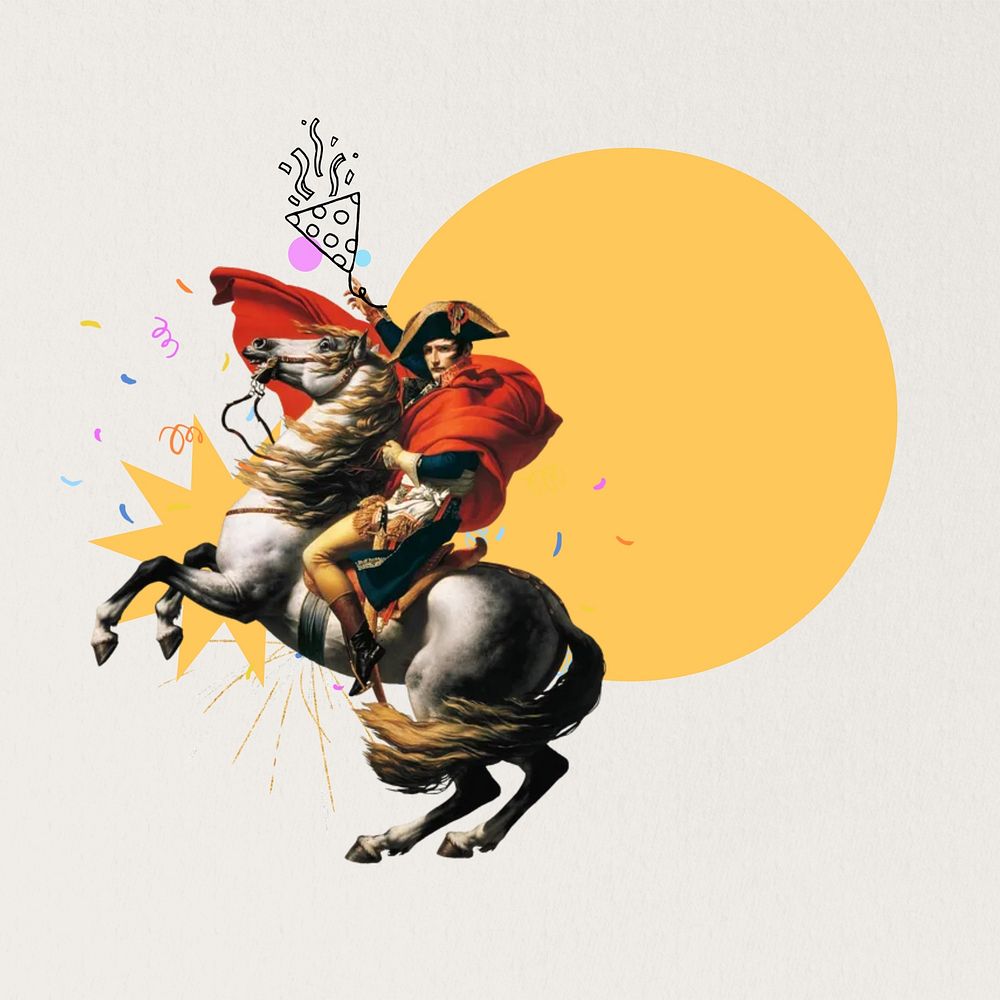 Napoleon holding party popper, celebration | Premium Photo - rawpixel