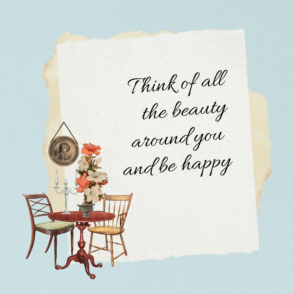 Be happy quote collage art. | Premium Photo - rawpixel