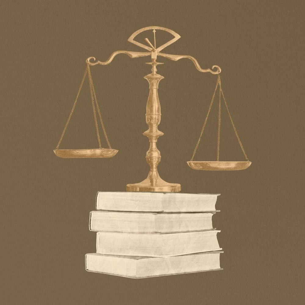 Scale justice, books, legal. Remixed | Premium Photo - rawpixel
