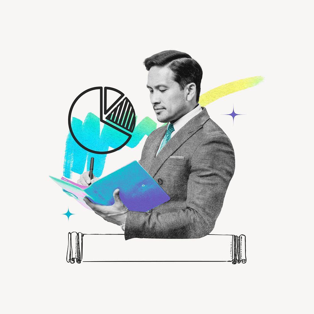 Business analysis, pie chart collage | Premium Photo - rawpixel