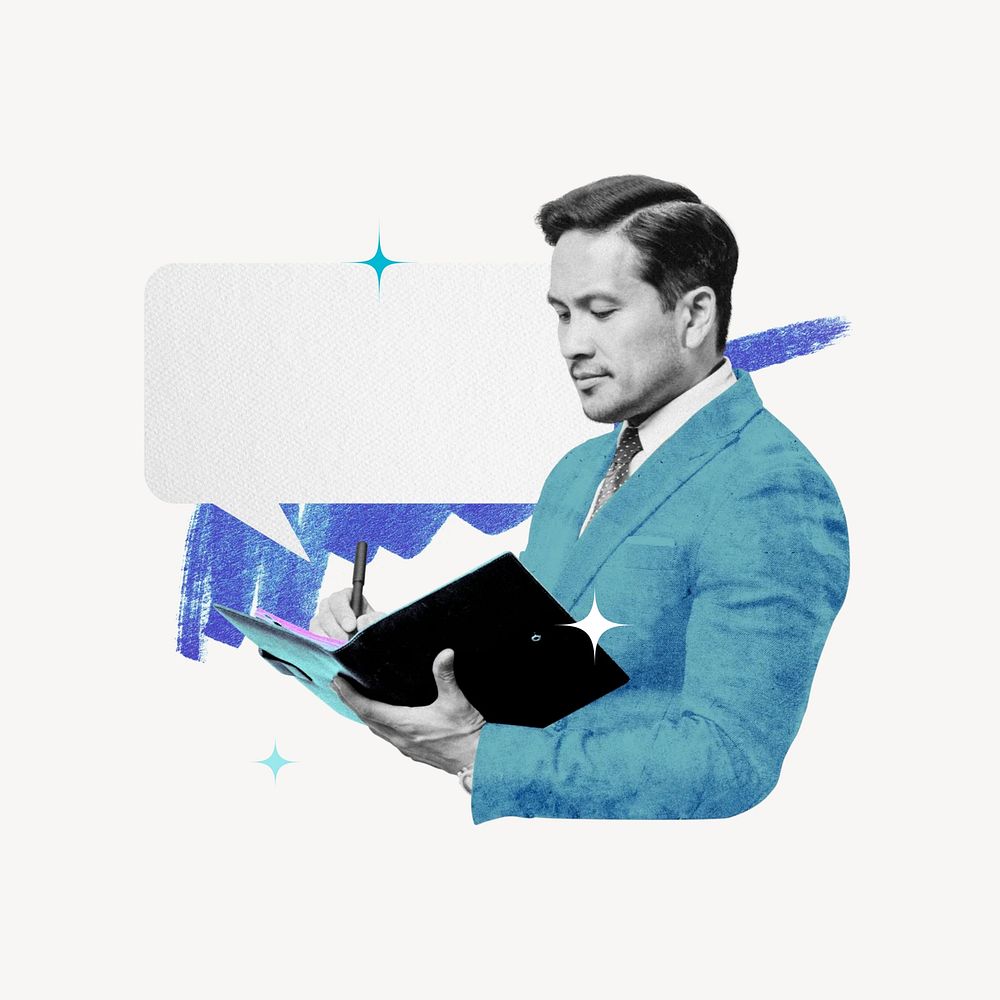 Professional businessman speech bubble collage | Premium Photo - rawpixel