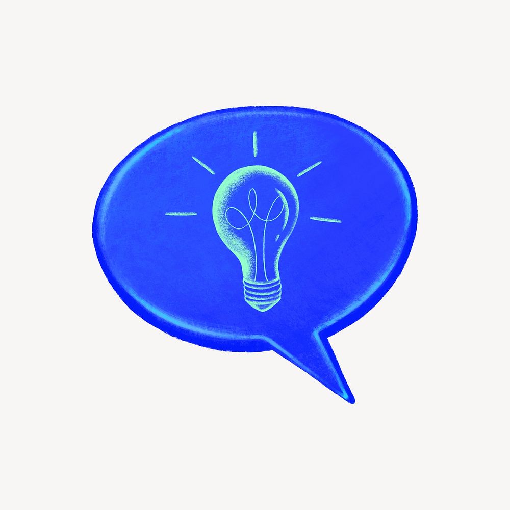 Light bulb speech bubble, creative | Premium Photo - rawpixel