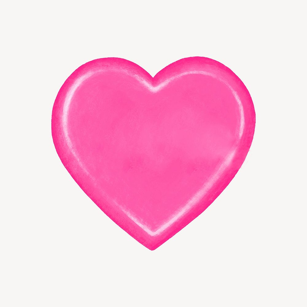 Pink heart illustration | Free Photo - rawpixel
