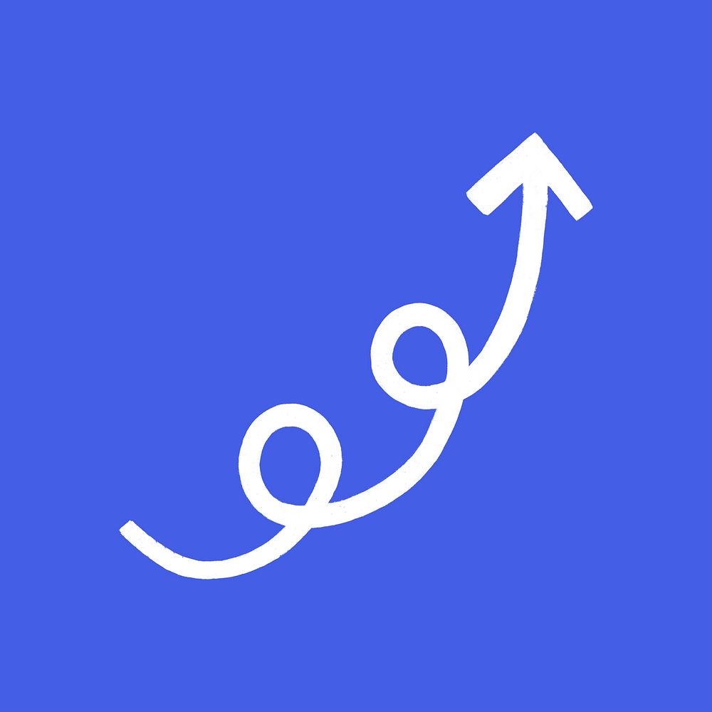 Upward arrow doodle element | Premium Photo - rawpixel