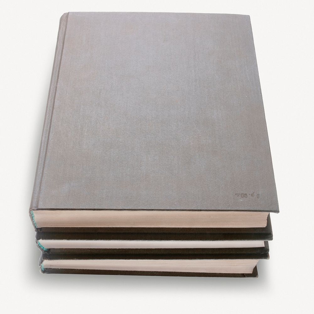 Grey book stack isolated graphic | Premium PSD - rawpixel
