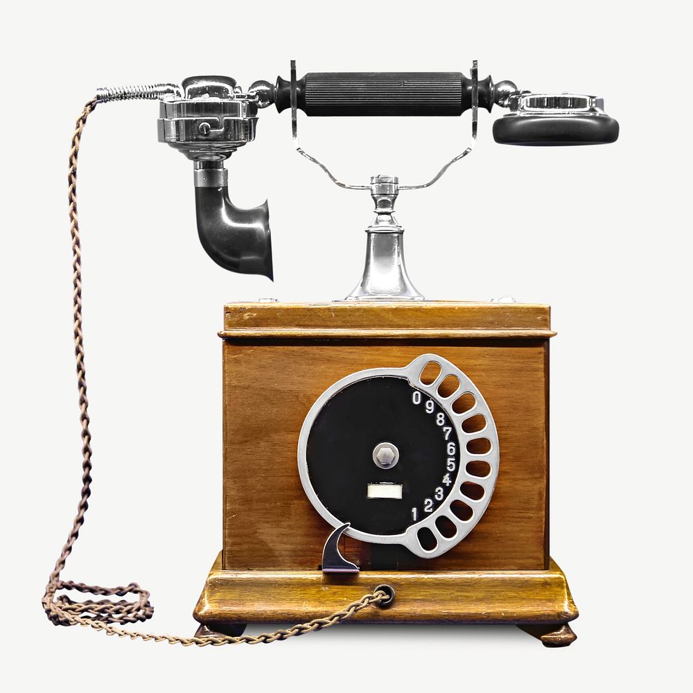Antique phone isolated object psd | Premium PSD - rawpixel