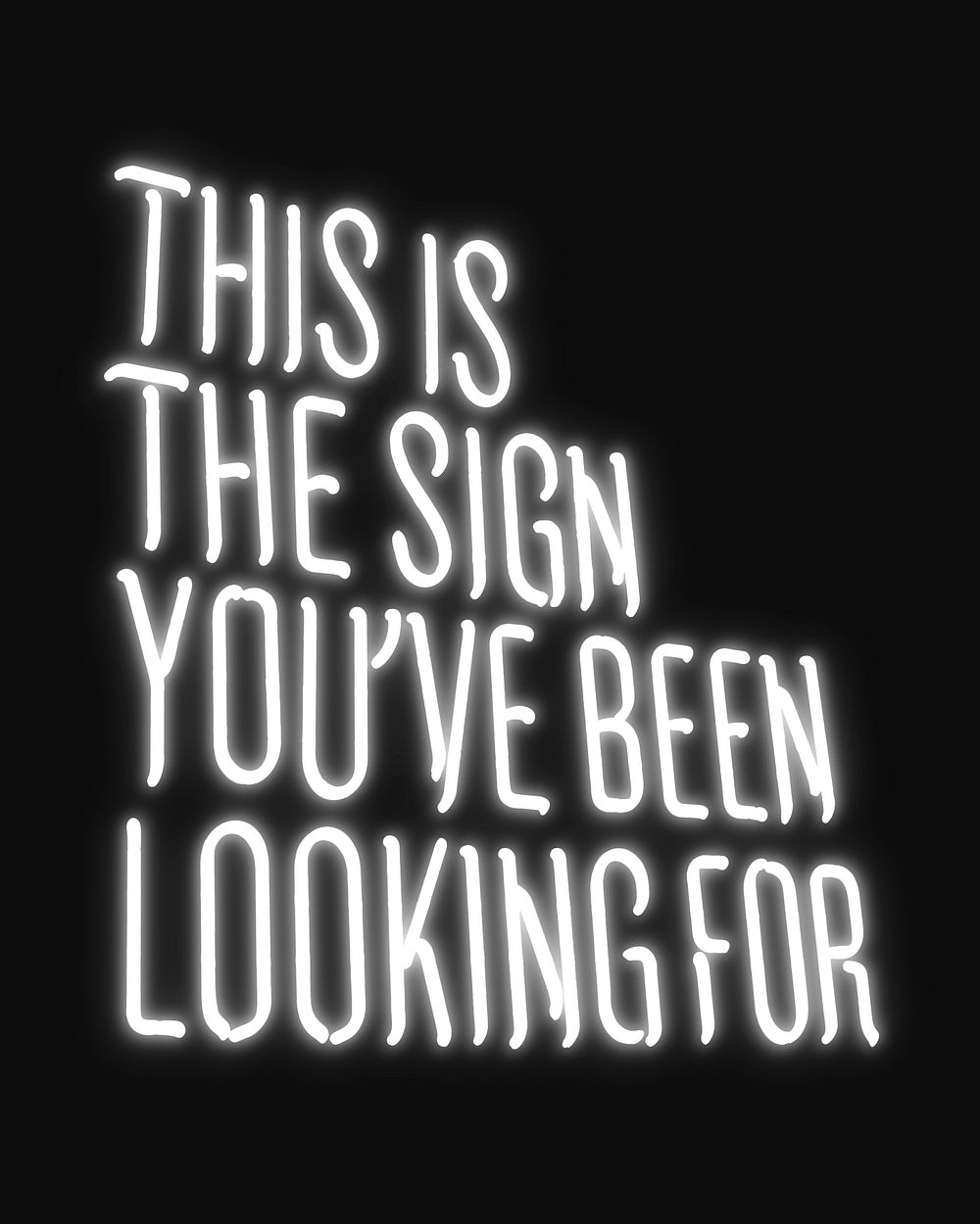 Inspirational quote neon sign psd | Premium PSD - rawpixel