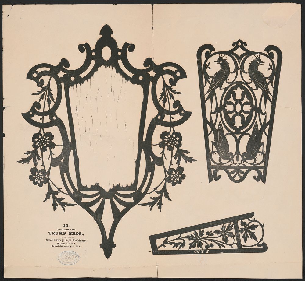 Decorative fretwork design birds, flowers, | Free Photo - rawpixel