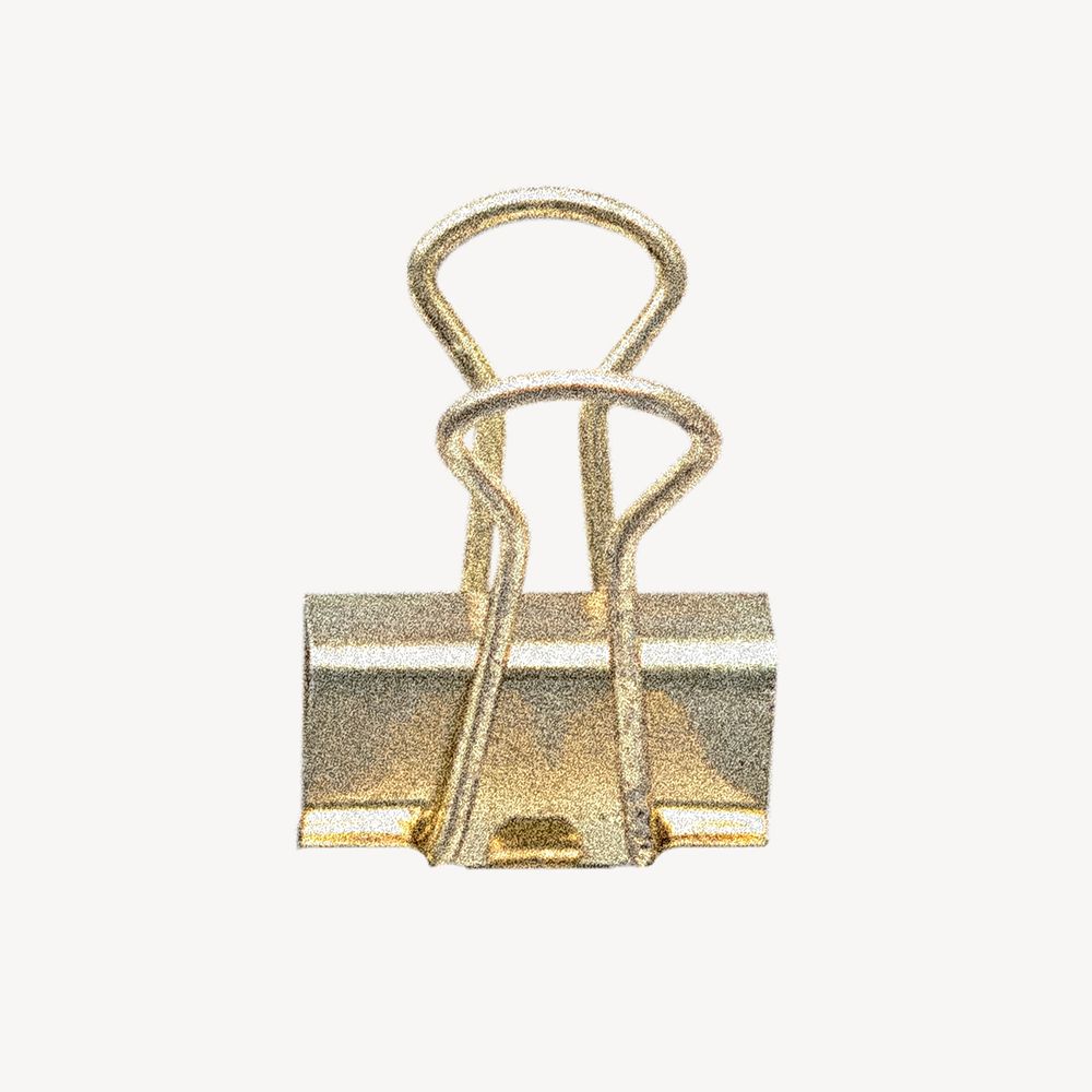 Elegant golden clip stationery collage | Premium PSD - rawpixel