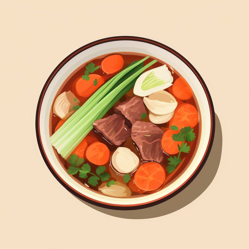 Vegetable Beef Soup soup vegetable | Free Photo Illustration - rawpixel