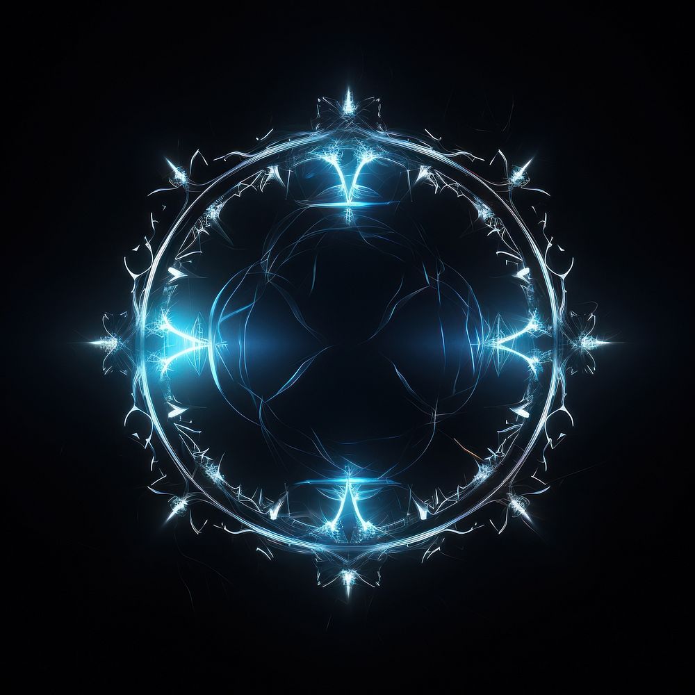 Neon glowing magic runes circle | Free Photo - rawpixel