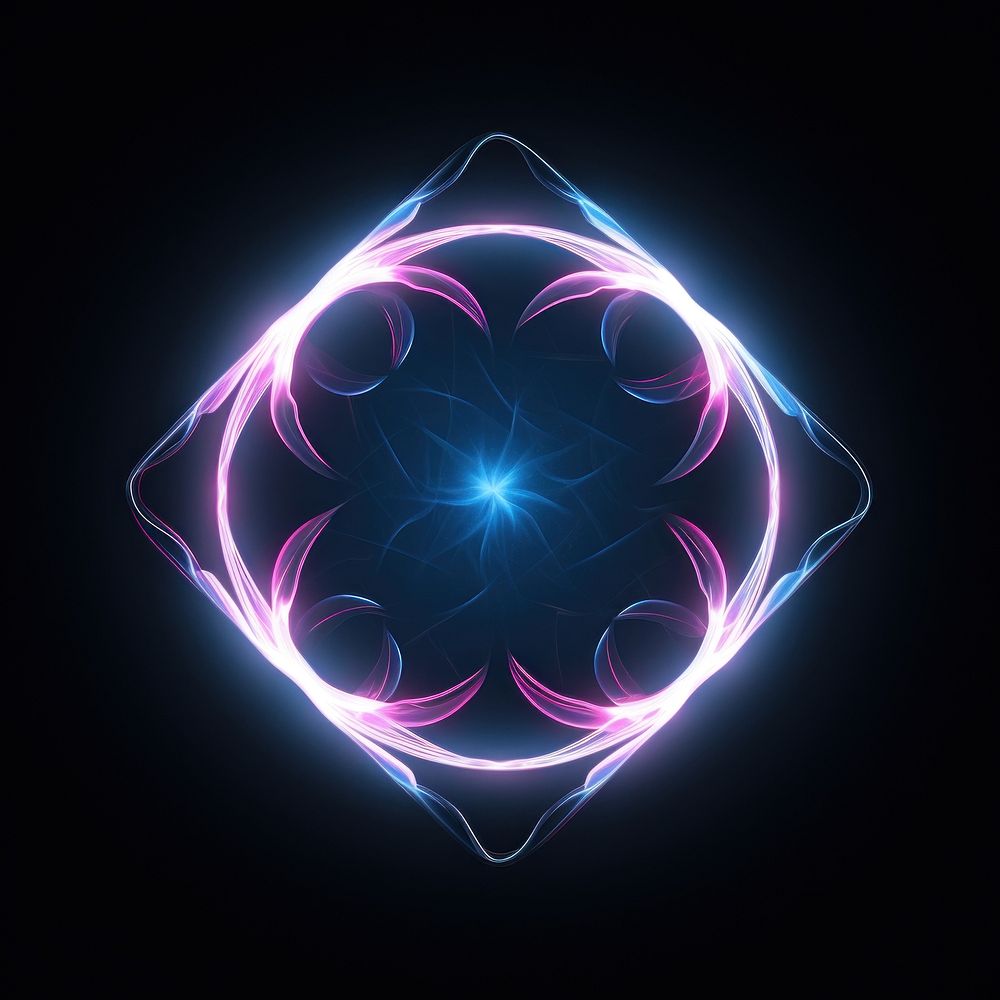 Neon glowing runes circle pattern | Premium Photo - rawpixel