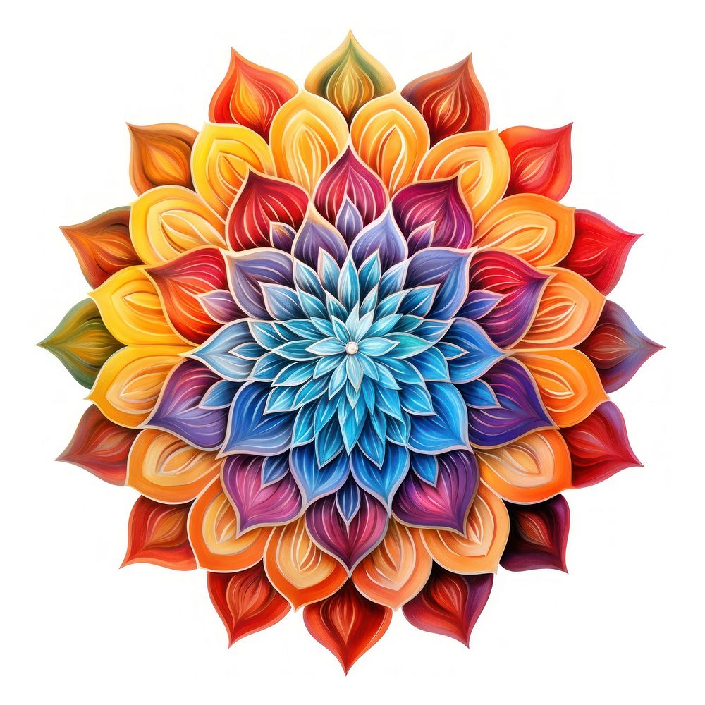 Mandala pattern flower dahlia. AI | Free Photo Illustration - rawpixel