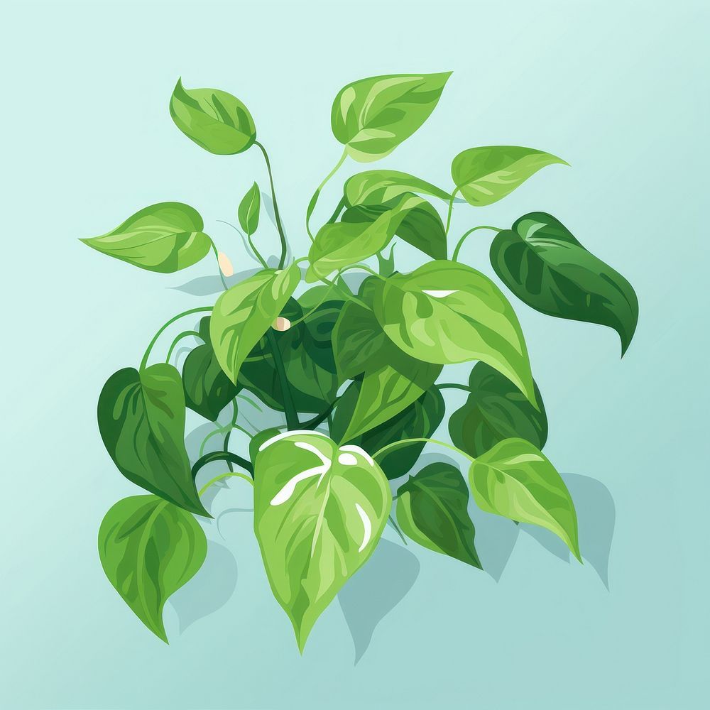 Pothos plant green herbs. AI | Free Photo Illustration - rawpixel