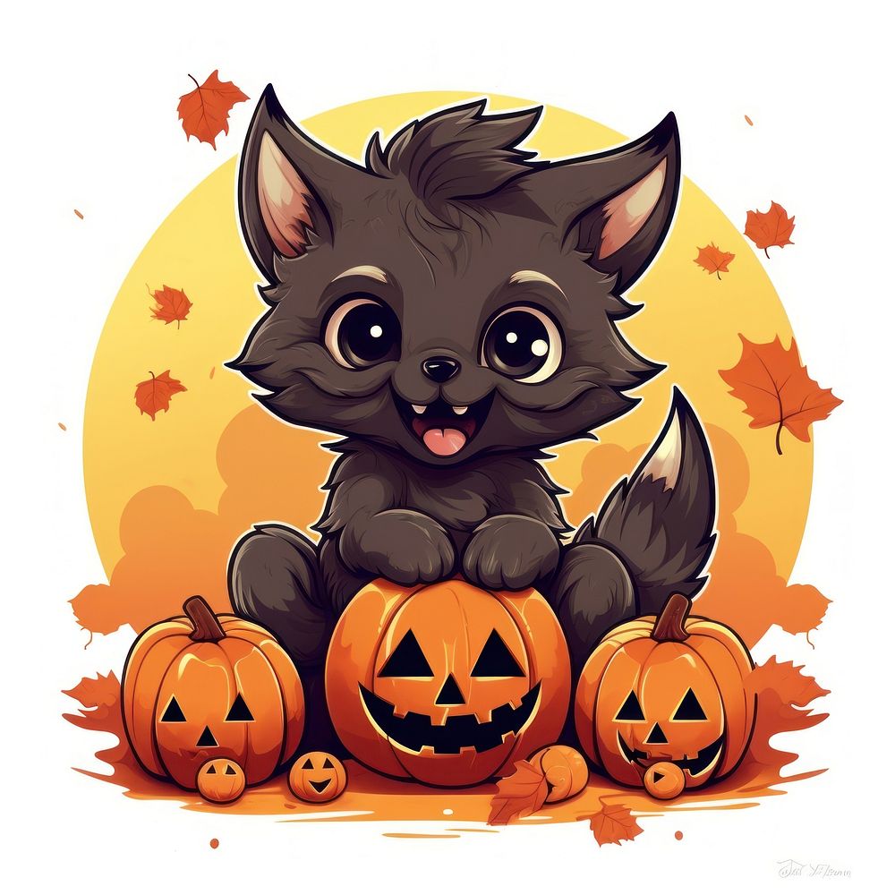 Halloween mammal animal plant. AI | Free Photo Illustration - rawpixel