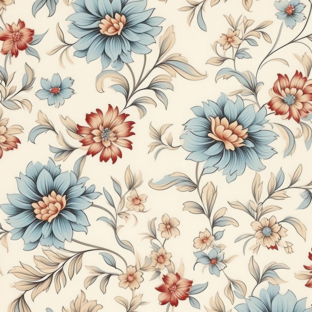 Floral liberty pattern backgrounds wallpaper | Premium Photo ...