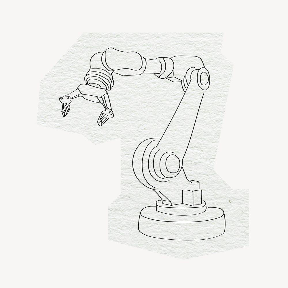 Robotic arm line art illustration | Free Photo Illustration - rawpixel
