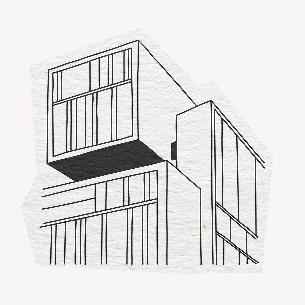 Office building, architecture line art | Free Photo Illustration - rawpixel