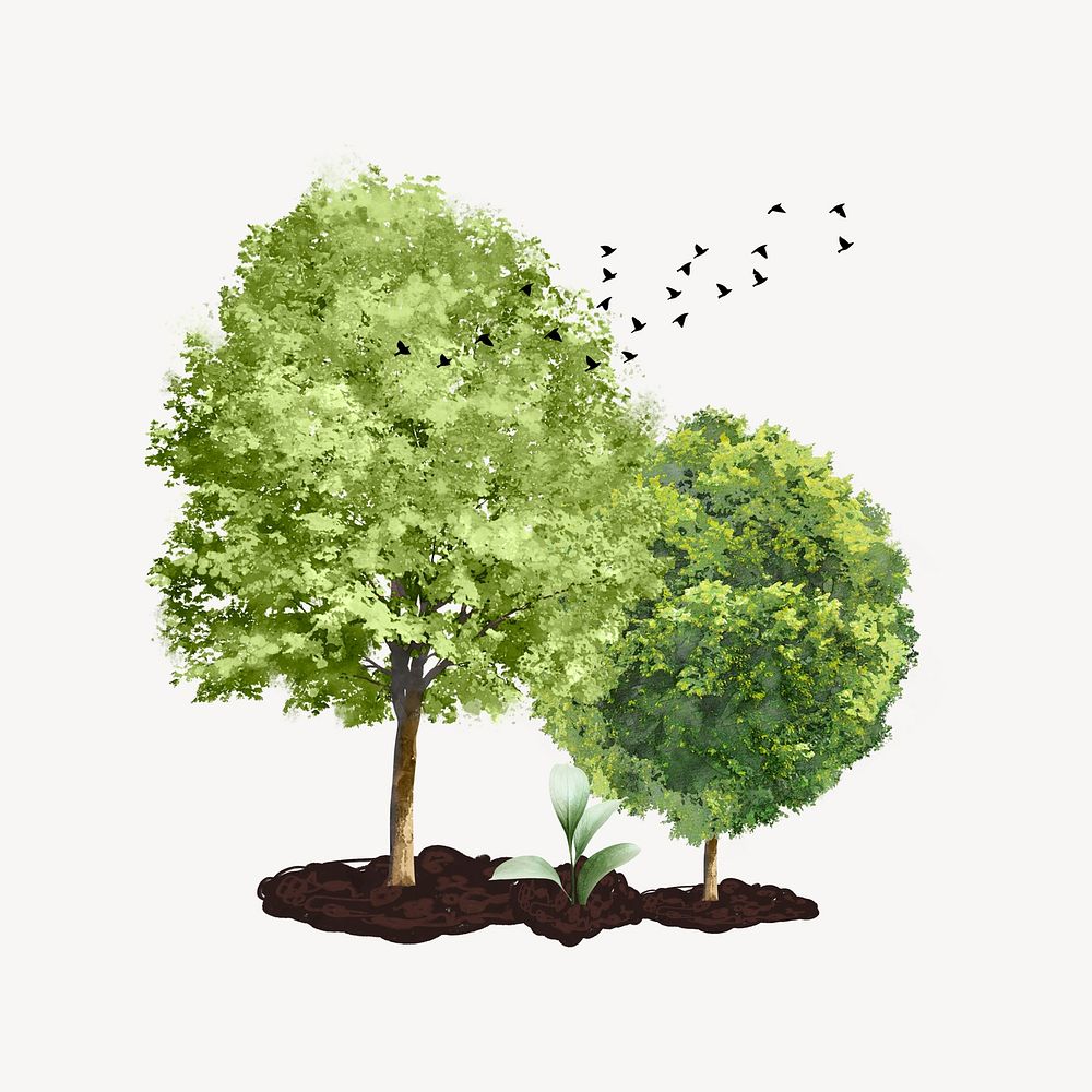 Trees environment aesthetic, creative remix | Free Photo Illustration ...