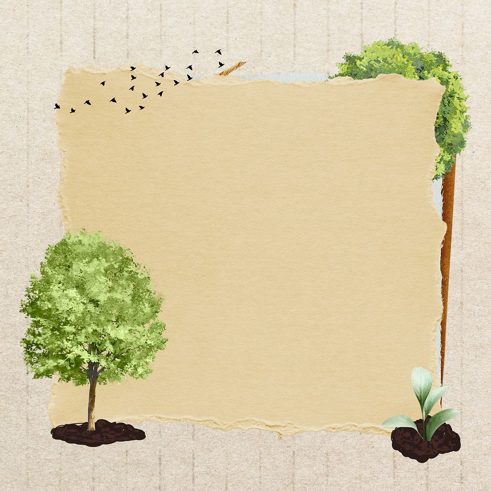 Trees environment, note paper remix | Free Photo Illustration - rawpixel