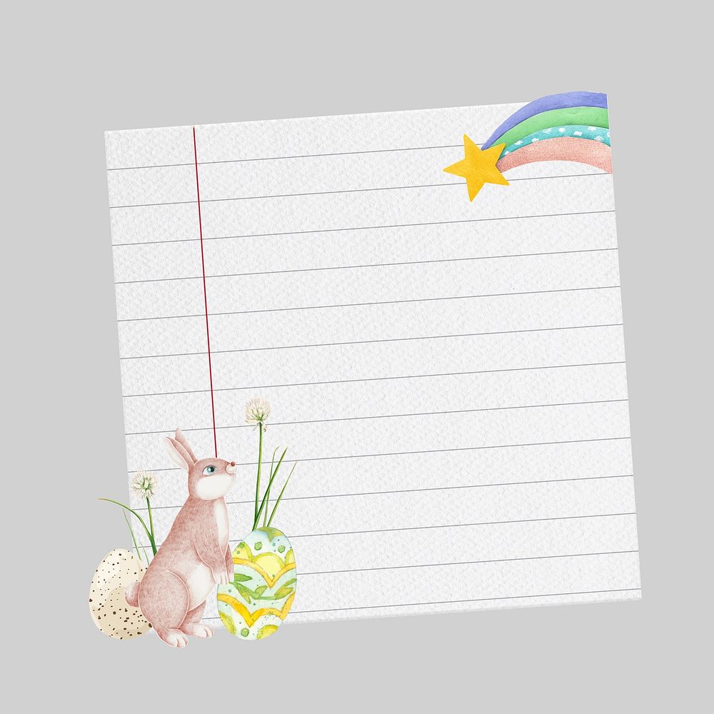 Easter bunny, note paper remix | Free Photo Illustration - rawpixel