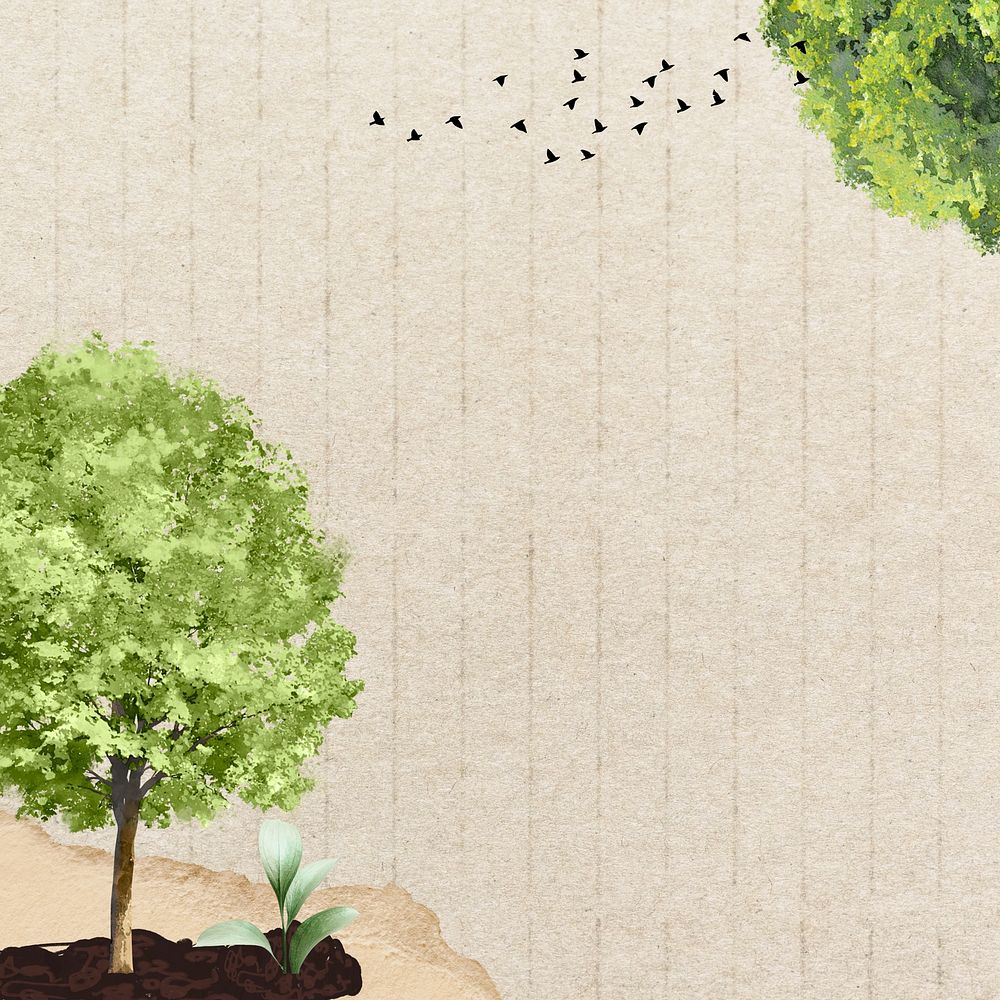 Trees environment border background | Free Photo Illustration - rawpixel