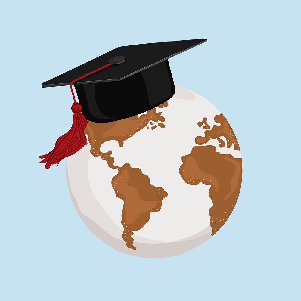 Study abroad, aesthetic illustration, design | Free Photo Illustration ...