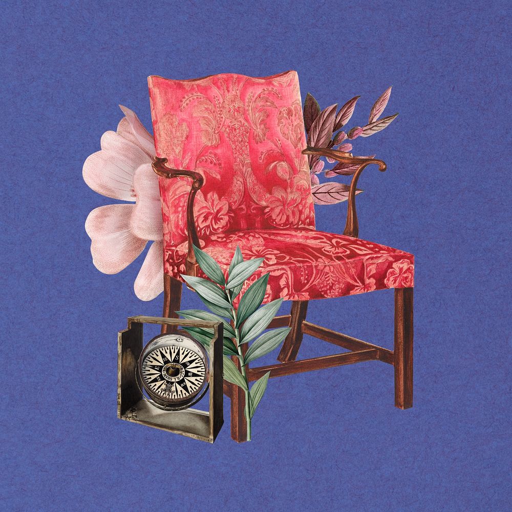 Vintage chair collage remix | Free Photo Illustration - rawpixel