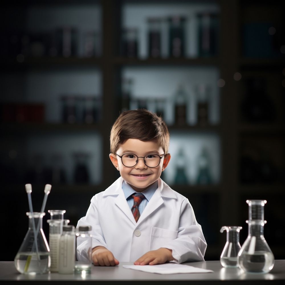Cute little scientist portrait intelligence | Free Photo - rawpixel