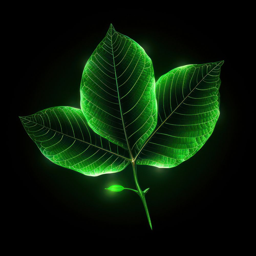 Futuristic leaf plant green. AI | Free Photo - rawpixel
