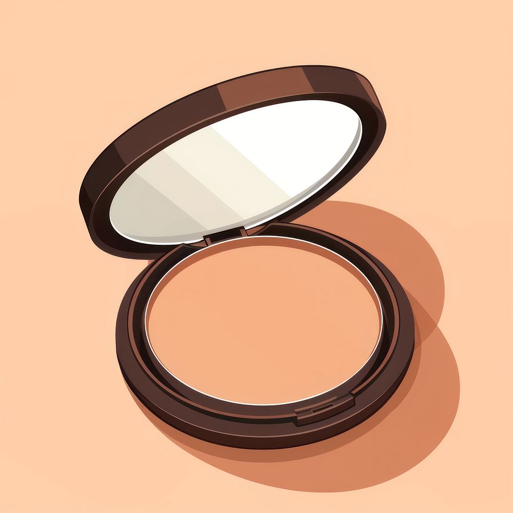Compact powder cosmetics circle person. | Free Photo Illustration ...