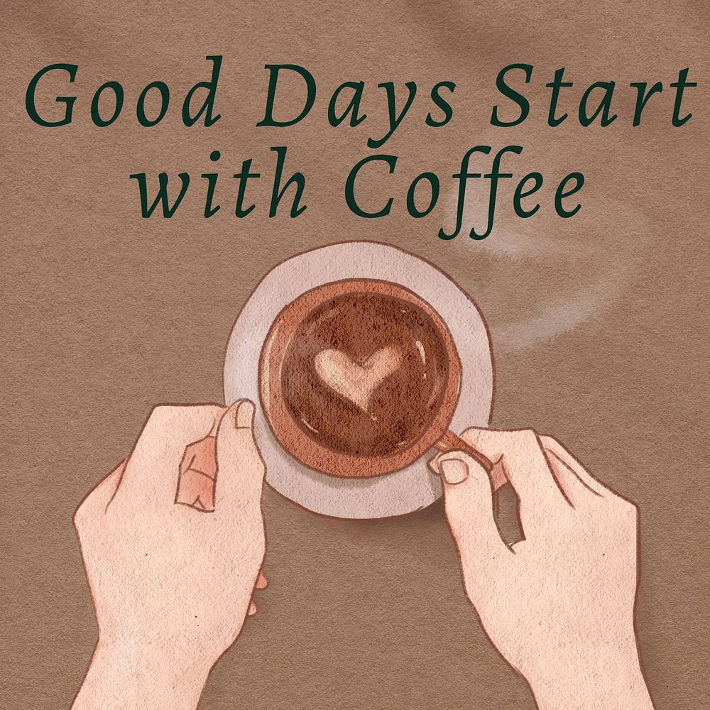 Coffee quote Instagram post template | Free Photo - rawpixel