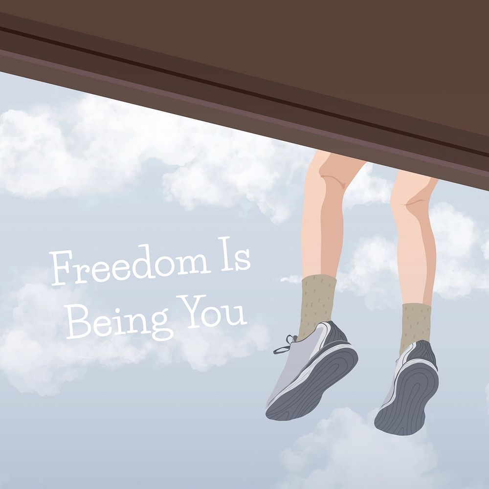 Freedom quote Instagram post template | Free Photo - rawpixel