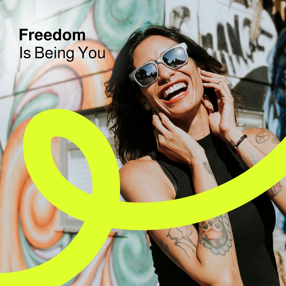 Freedom quote Instagram post template | Free Photo - rawpixel