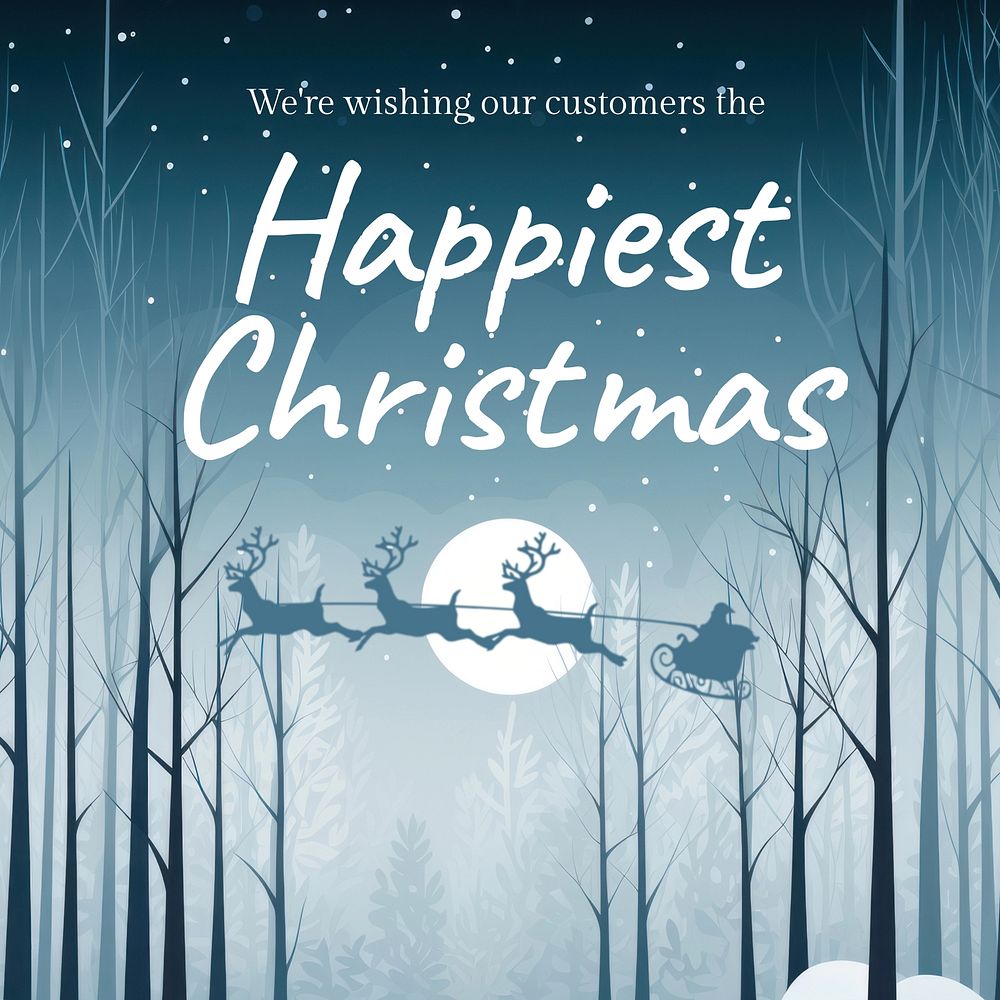 Happiest Christmas Instagram post template | Free Photo Illustration ...