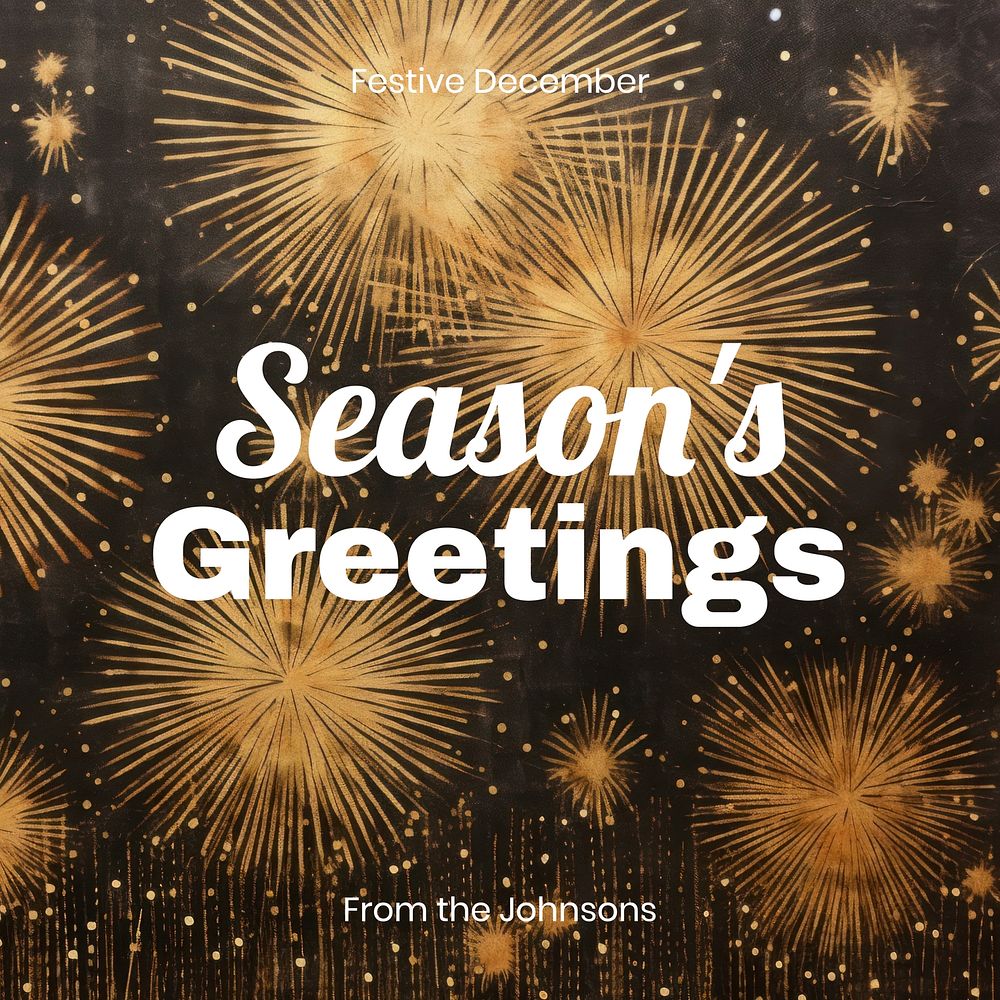 Season's Greetings Instagram post template | Free Photo - rawpixel