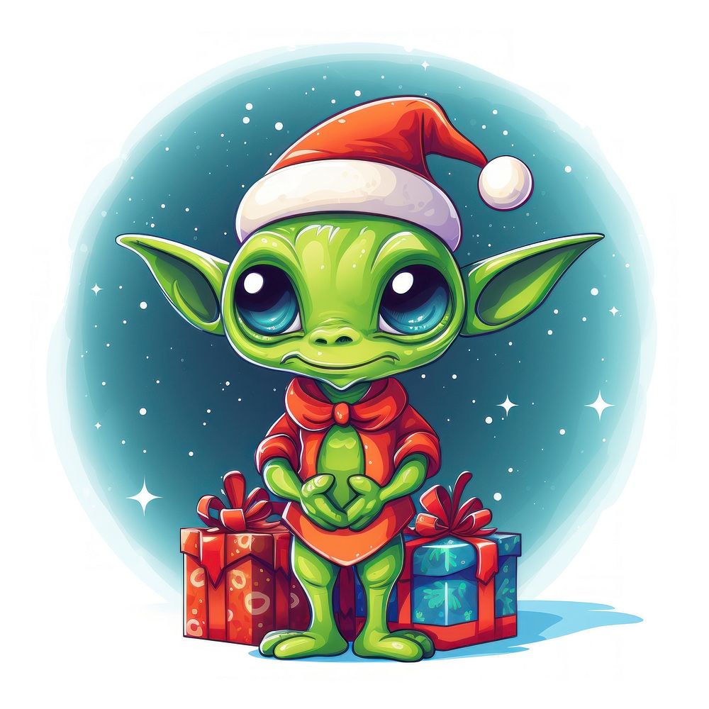 Alien christmas representation celebration. | Premium Photo ...