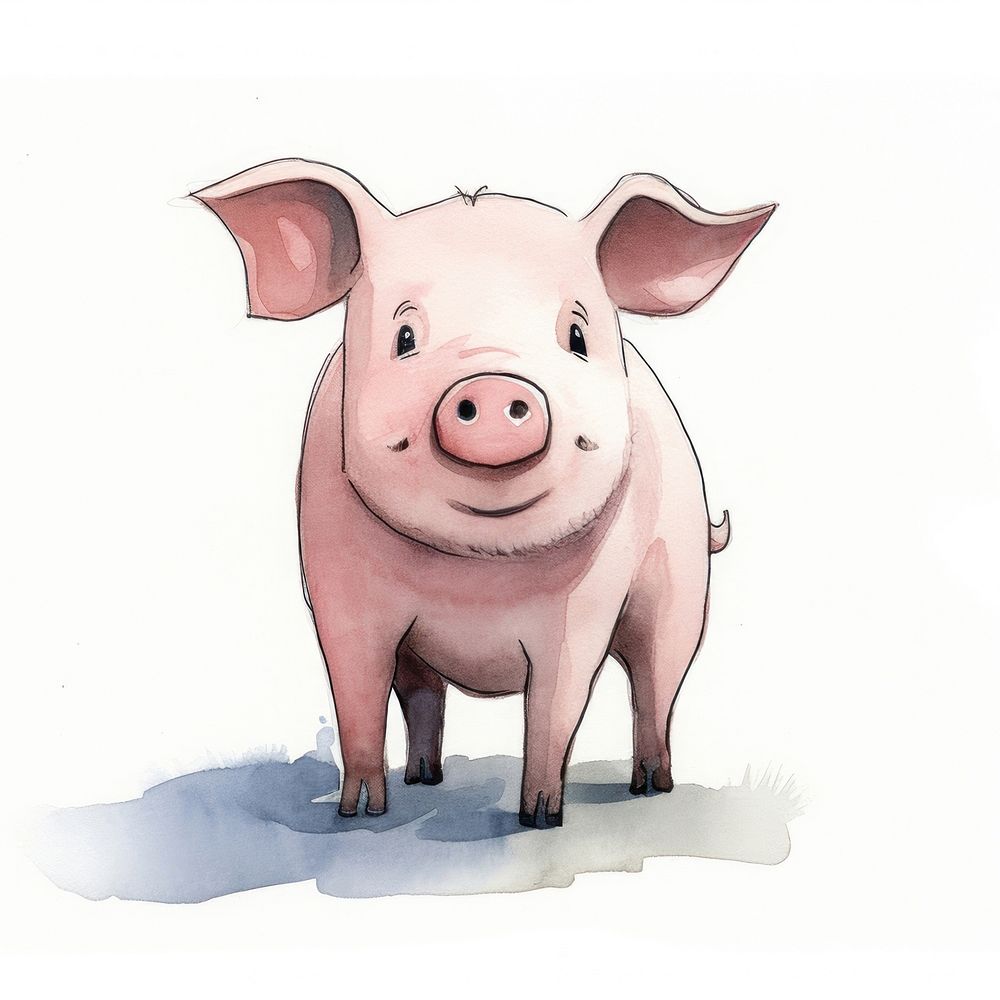 Pig cartoon mammal animal. AI | Free Photo Illustration - rawpixel