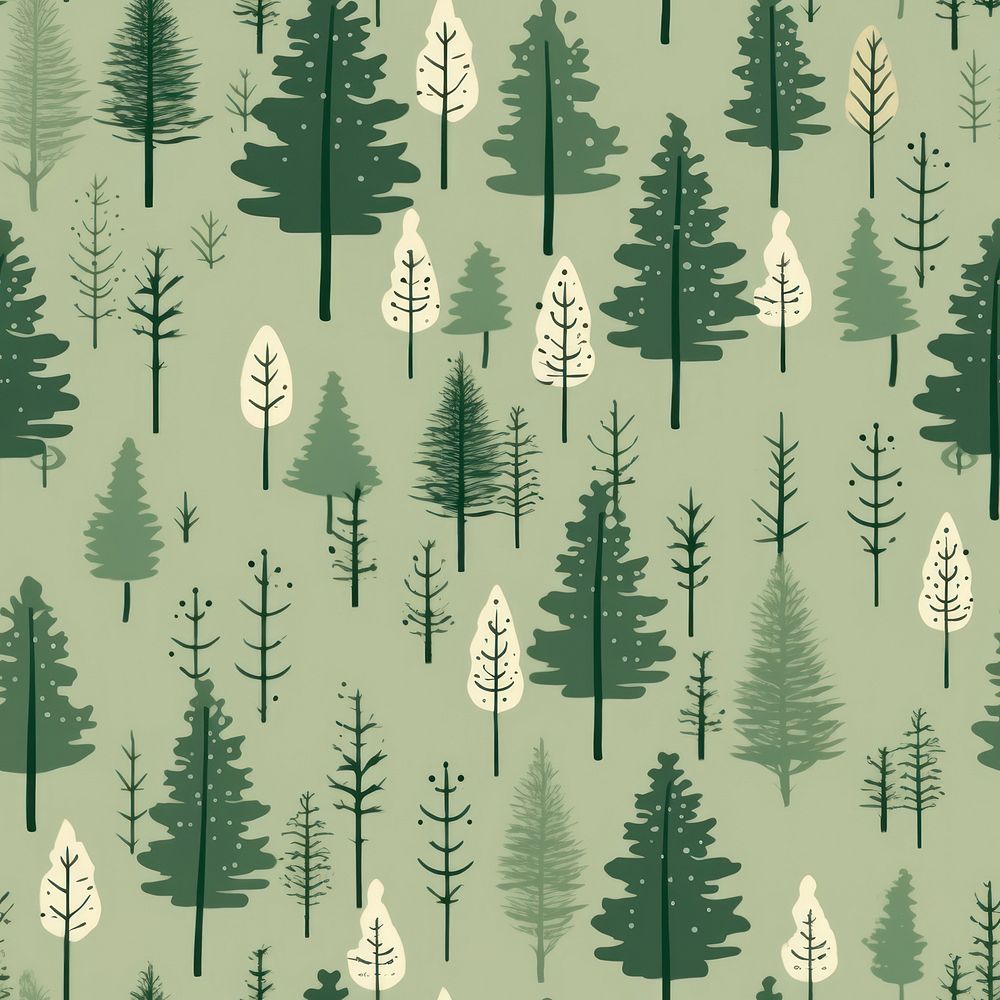 Green vintage tree pattern outdoors | Free Photo Illustration - rawpixel