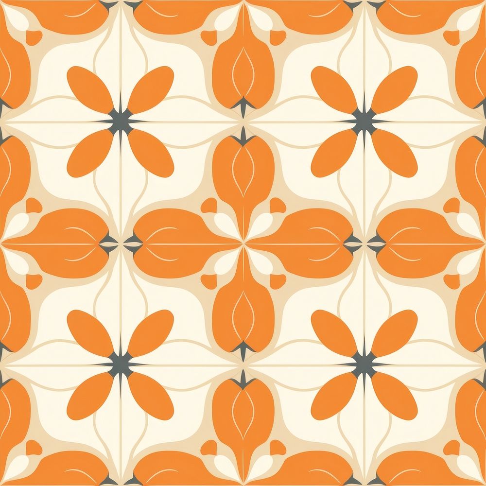 Orange vintage wall pattern tile | Premium Photo Illustration - rawpixel