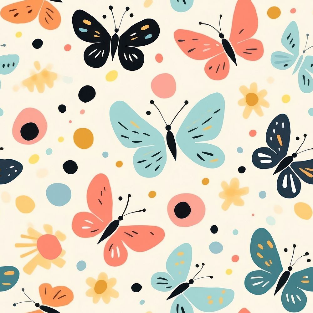 Butterfly pattern backgrounds creativity. | Free Photo Illustration ...