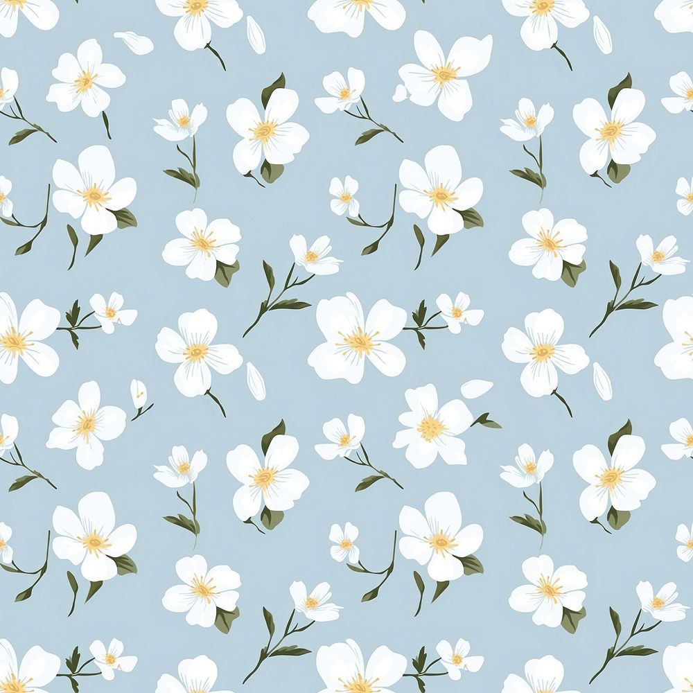 White flower pattern backgrounds blossom. | Free Photo Illustration ...