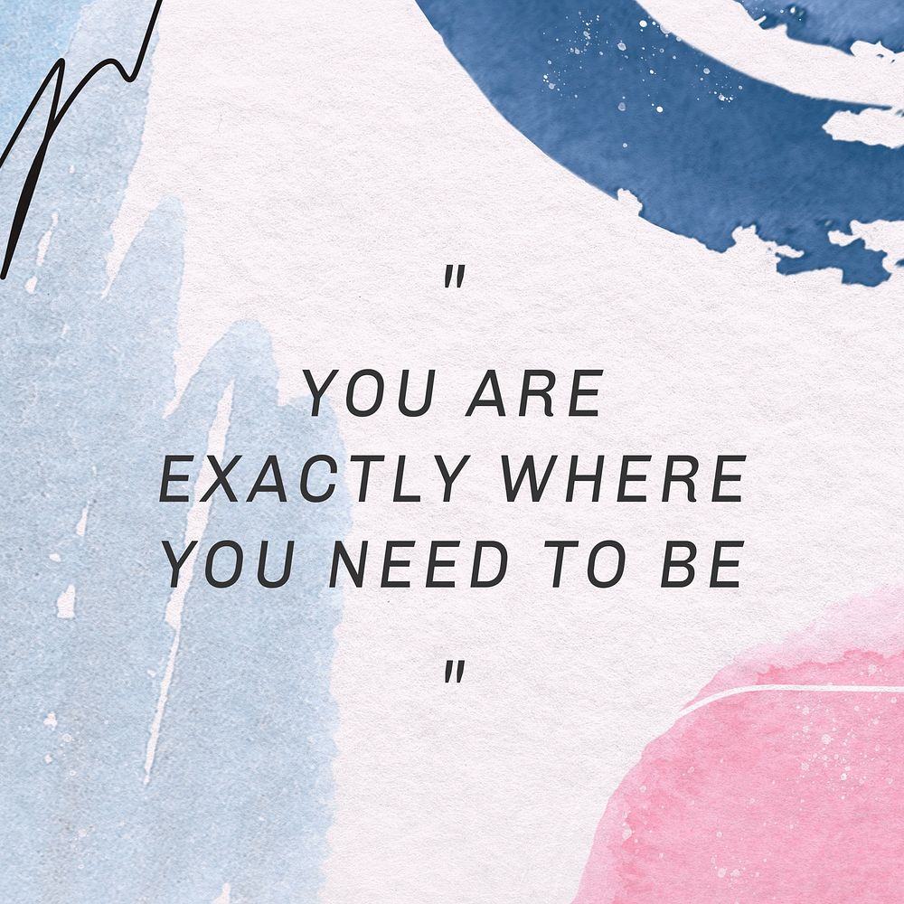 Inspirational quote Instagram post template | Free Photo Illustration ...