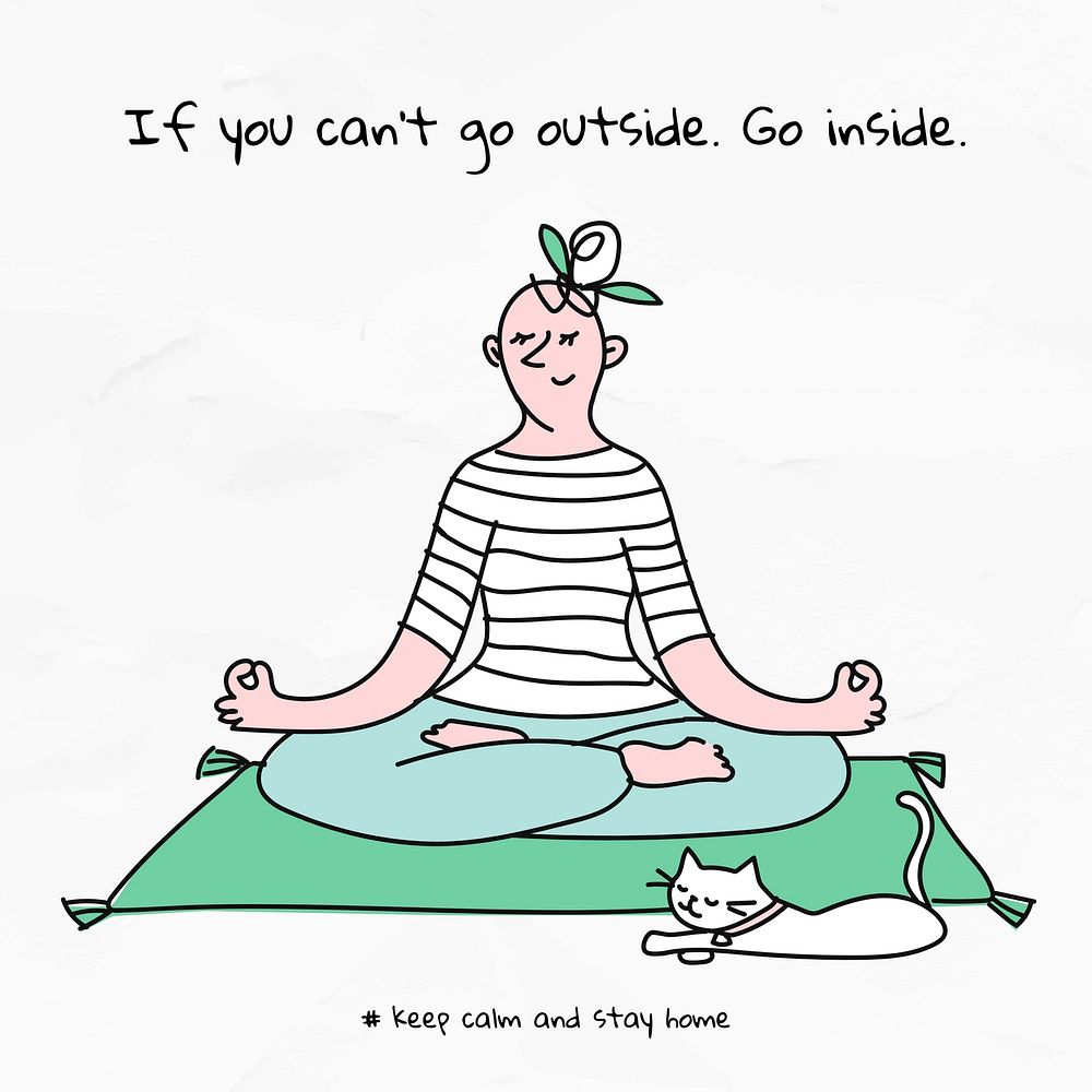 Mindfulness quote Instagram post template | Free Photo Illustration ...