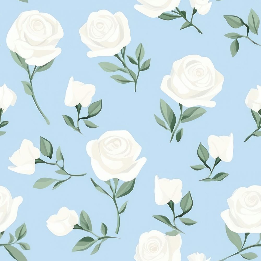 White roses pattern backgrounds flower. | Free Photo Illustration ...